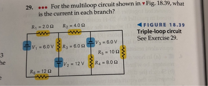 Solved 29. . For the multiloop circuit shown in v Fig. | Chegg.com