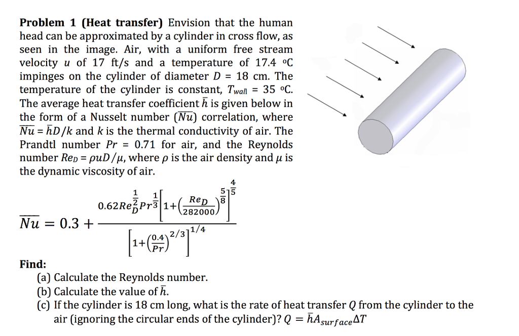 Solved Problem 1 (Heat transfer) Envision that the human | Chegg.com