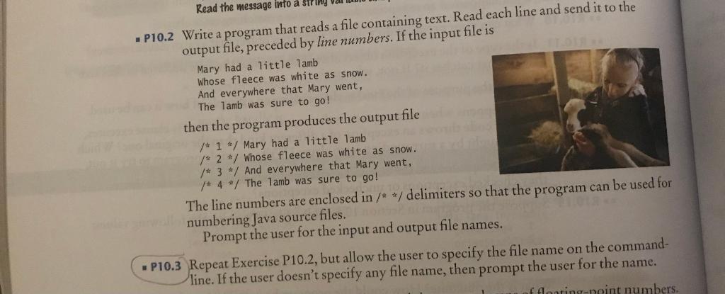 Solved Read the message into a Sir P10.2 Write a program | Chegg.com
