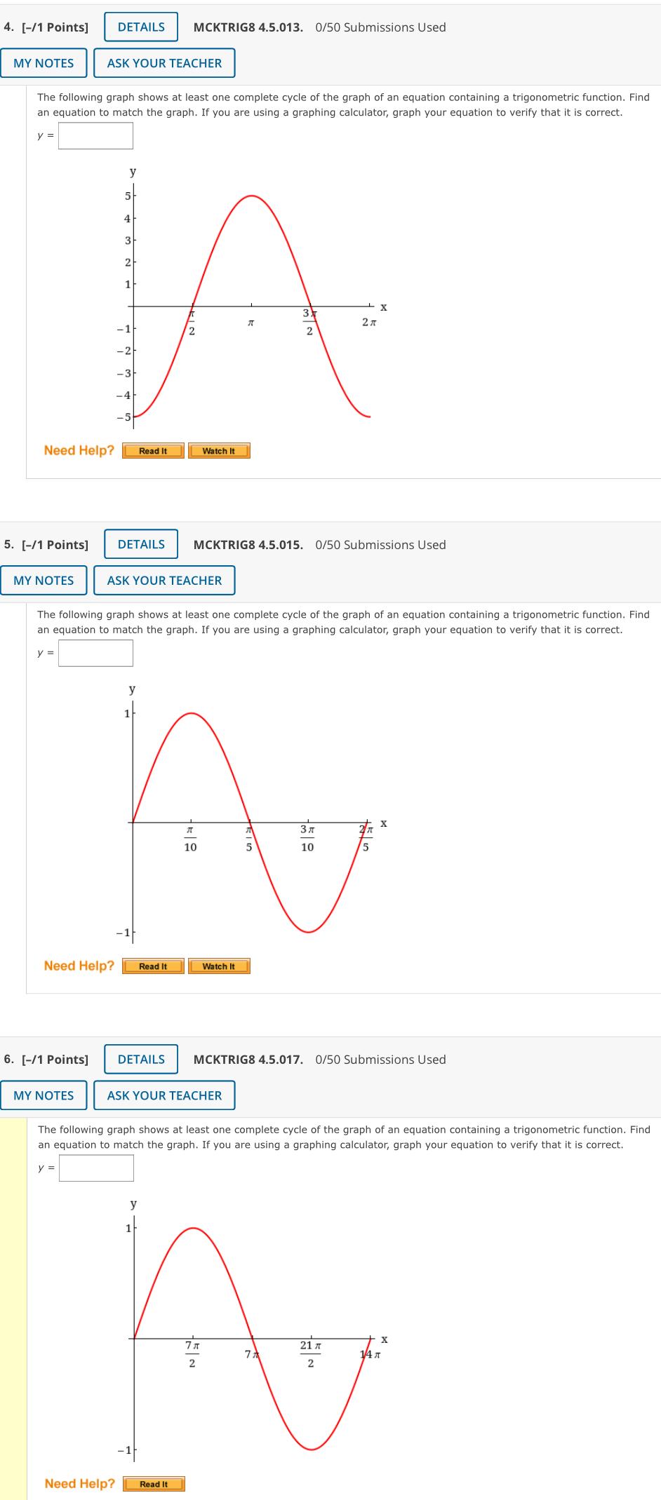 Solved 4. [-/1 Points] DETAILS MCKTRIG8 4.5.013.0/50 | Chegg.com