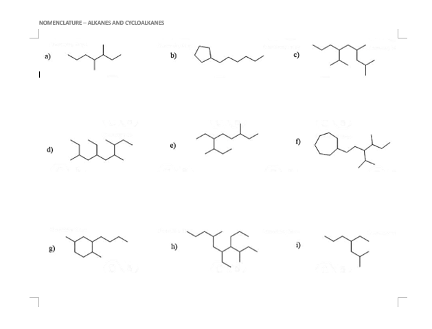 Solved name the following structures | Chegg.com