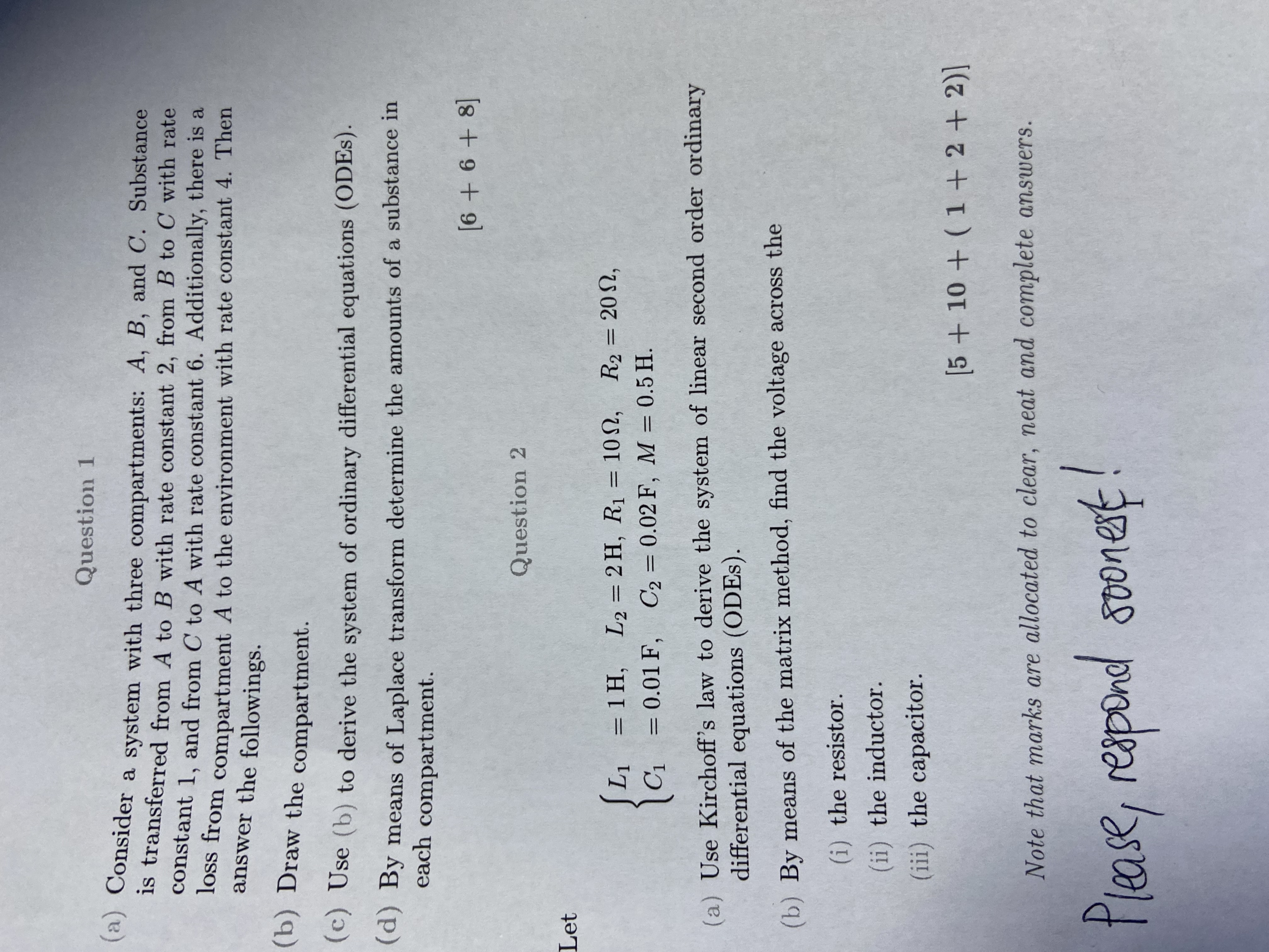 Solved Question 1(a) ﻿Consider a system with three | Chegg.com