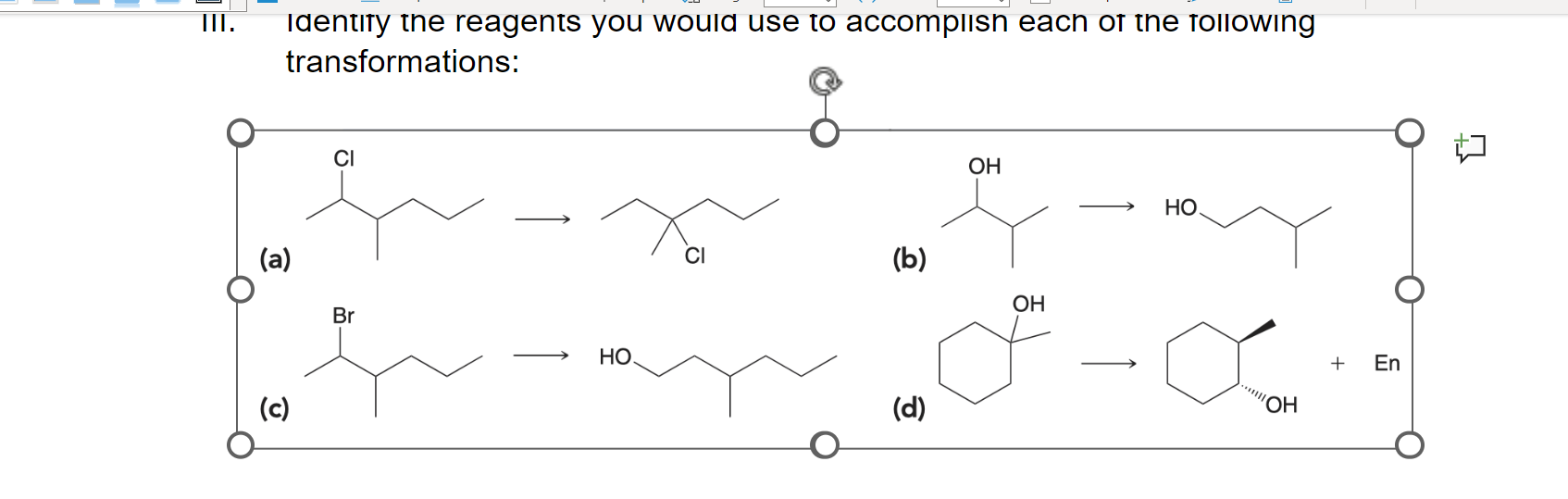 Solved Identity the reagents you would use to accomplish | Chegg.com