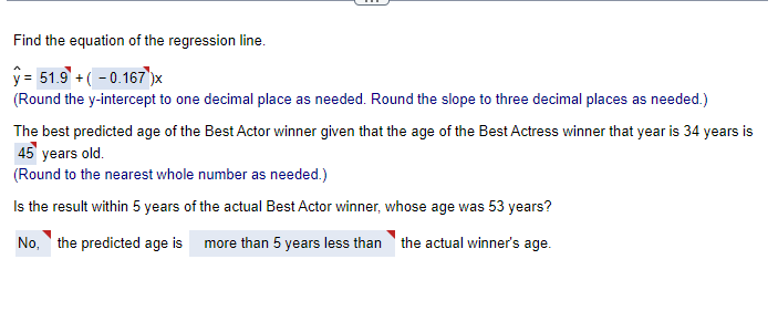 Solved Find the regression equation, letting the first | Chegg.com