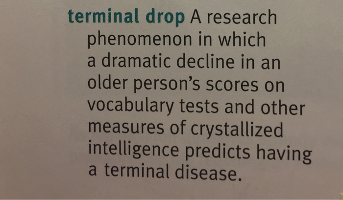Solved This is the definition of terminal drop. Can you | Chegg.com
