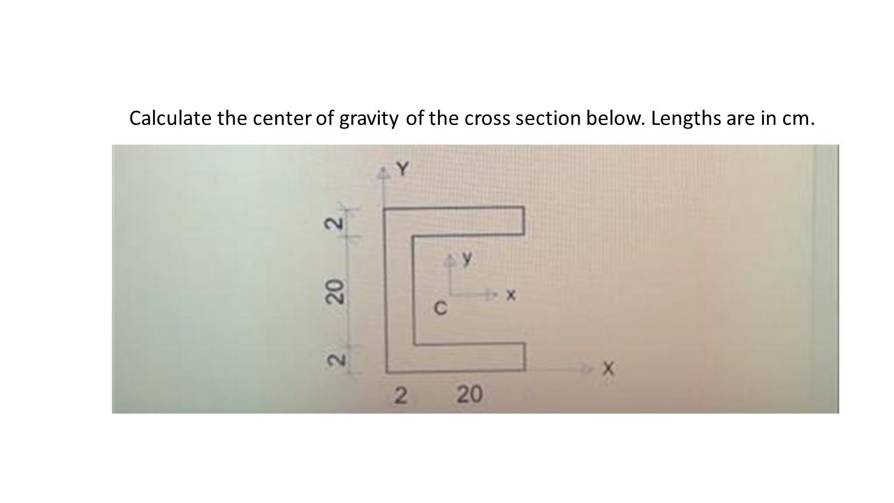 Solved Calculate the center of gravity of the cross section | Chegg.com