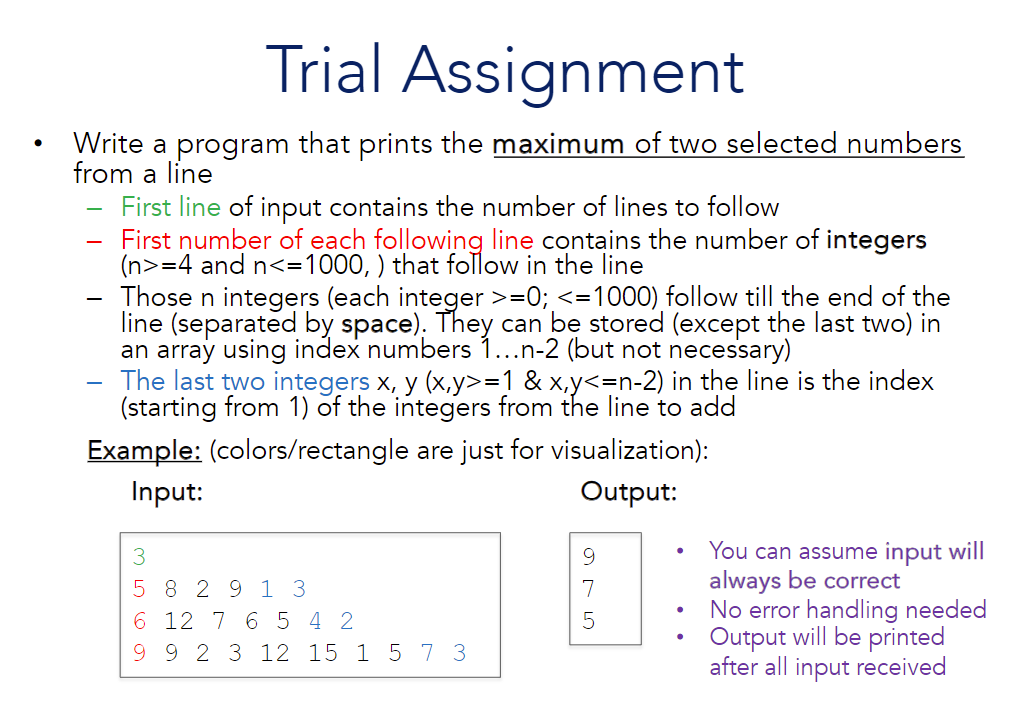 Solved Write a program that prints the maximum of two | Chegg.com