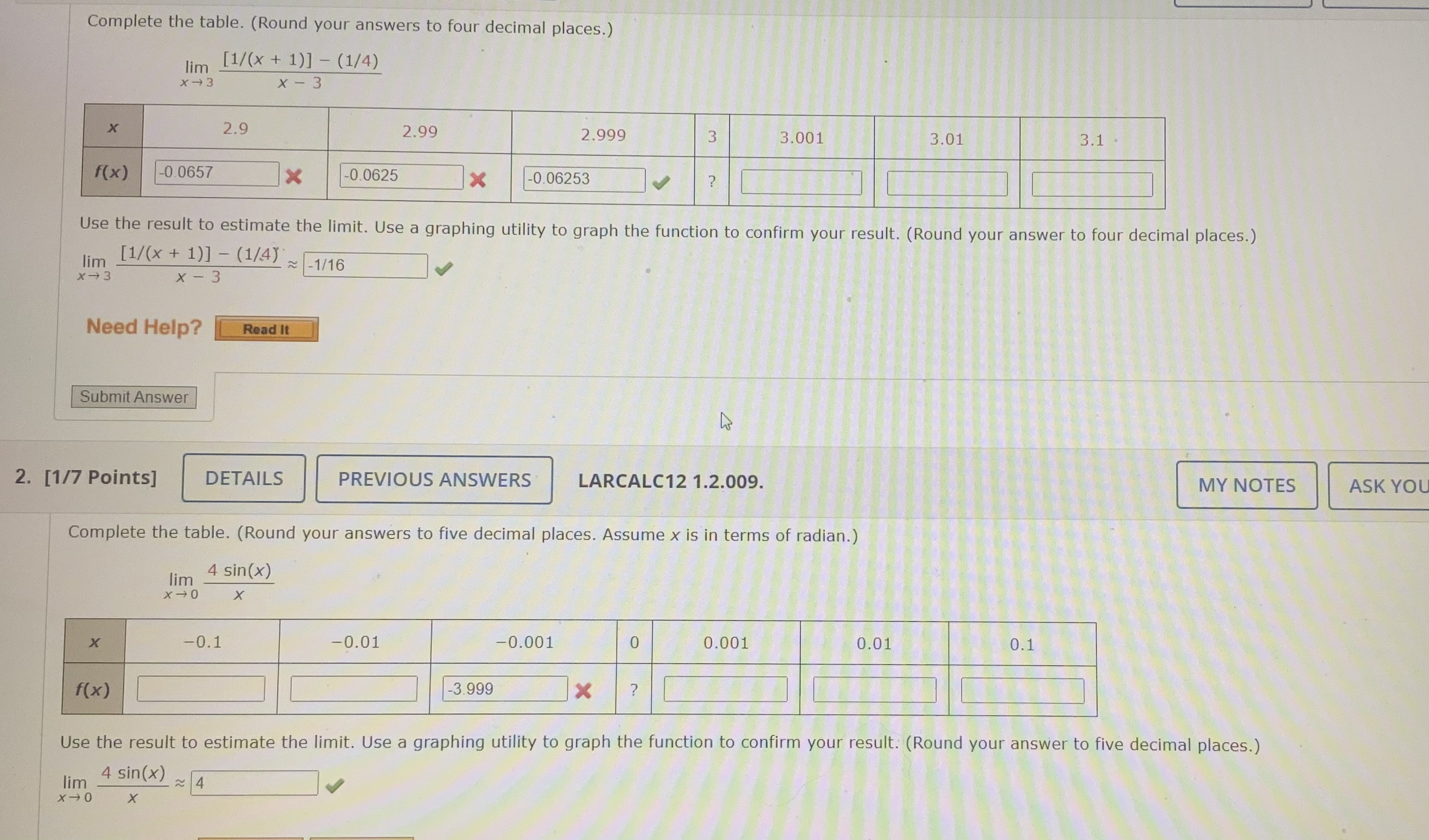 Complete the table. (Round your answers to four | Chegg.com
