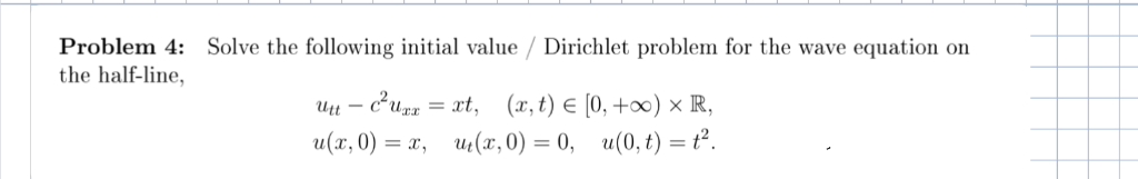 Solved Problem 4: Solve the following initial value / | Chegg.com