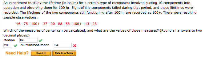 Solved An experiment to study the lifetime (in hours) for a | Chegg.com