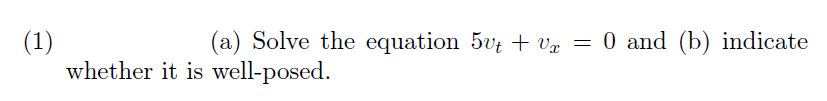 Solved (1) = (a) Solve the equation 5v+ + Vr whether it is | Chegg.com