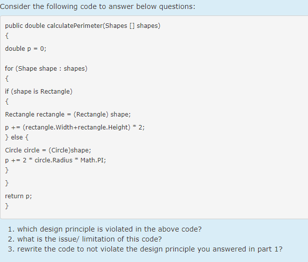 Solved Consider the following code to answer below | Chegg.com