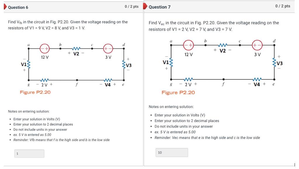 Solved Find Vfb in the circuit in Fig. P2.20. Given the | Chegg.com