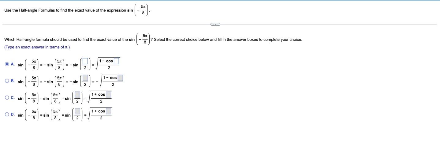 Solved 51 Use the Half-angle Formulas to find the exact | Chegg.com