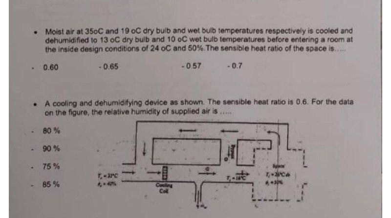 Solved - Moist air at 350C and 190C dry bulb and wet bulb | Chegg.com