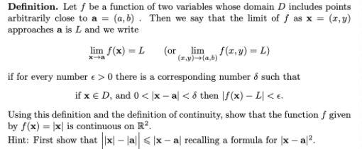Solved Using this definition and the definition of | Chegg.com