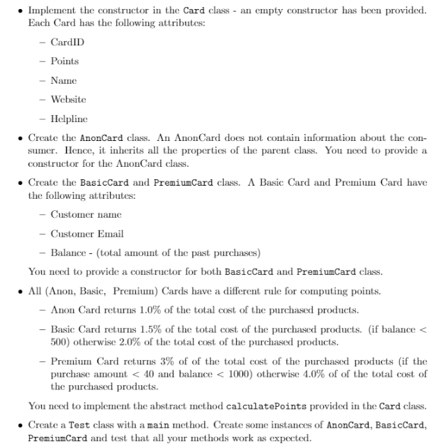 Solved TASKS ON THE FOLLOWING JAVA FILE (INHERITANCE) public | Chegg.com