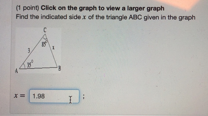Solved (1 point) Click on the graph to view a larger graph | Chegg.com