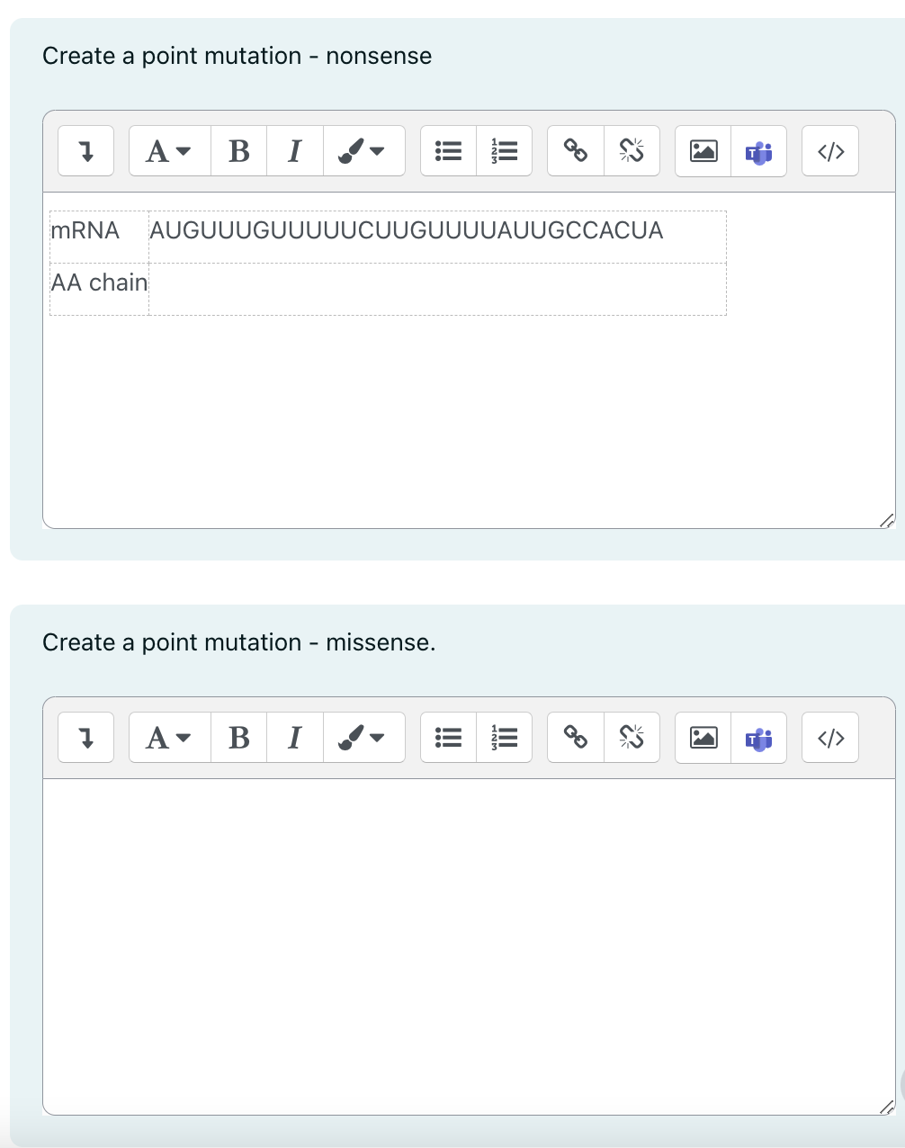 Solved We know that mRNA viruses tend to mutate easily. Use | Chegg.com