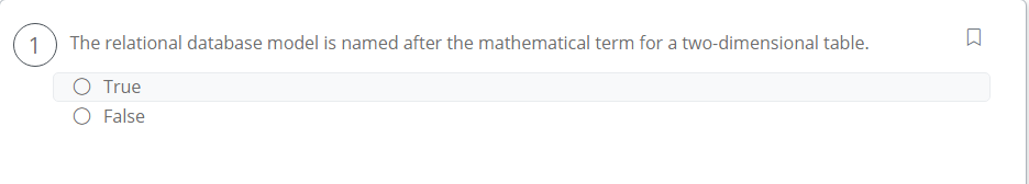 Solved 1 The relational database model is named after the | Chegg.com
