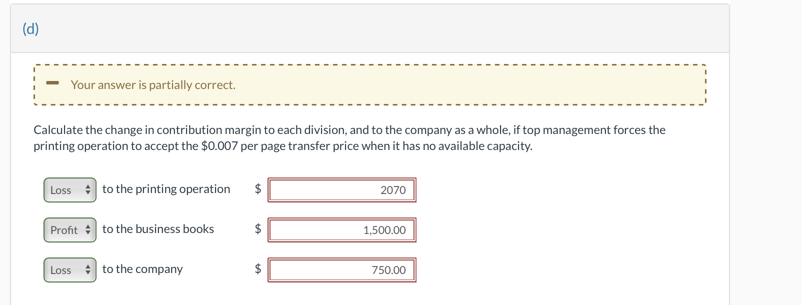Your Answer Is Partially Correct Calculate The