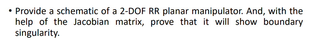 - Provide a schematic of a 2-DOF RR planar | Chegg.com
