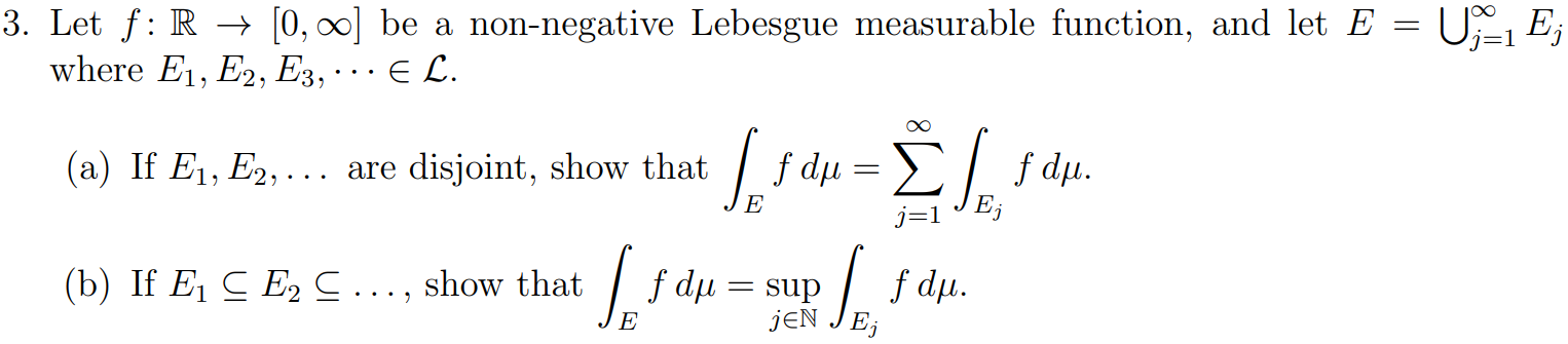 Solved Let F R→[0 ∞] Be A Non Negative Lebesgue Measurable