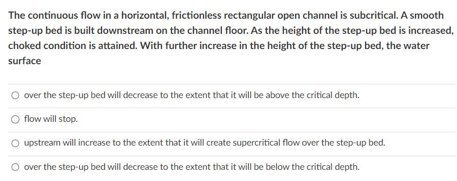 Solved The continuous flow in a horizontal, frictionless | Chegg.com