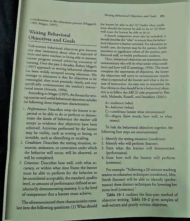 Solved Find three (3) objectives that you believe are poorly | Chegg.com