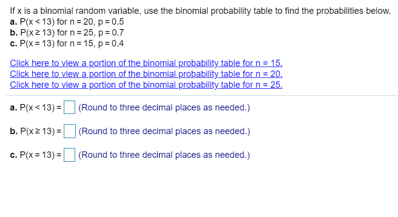 Solved If x is a binomial random variable, use the binomial | Chegg.com