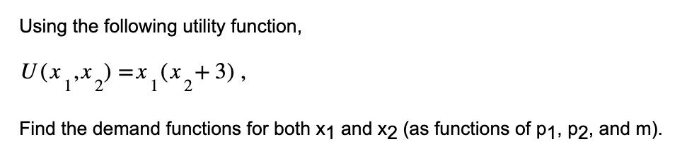 Solved Using the following utility function, | Chegg.com