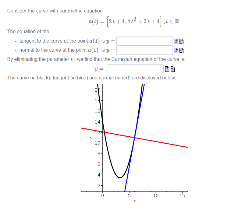 Solved Consider the curve with parametric equation | Chegg.com