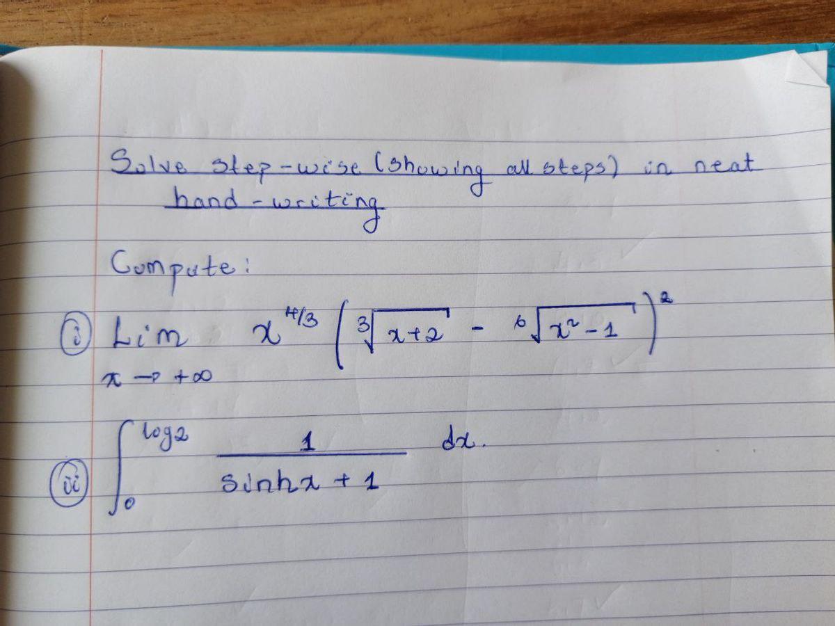 Solve step-wise (showing all steps) in neat | Chegg.com