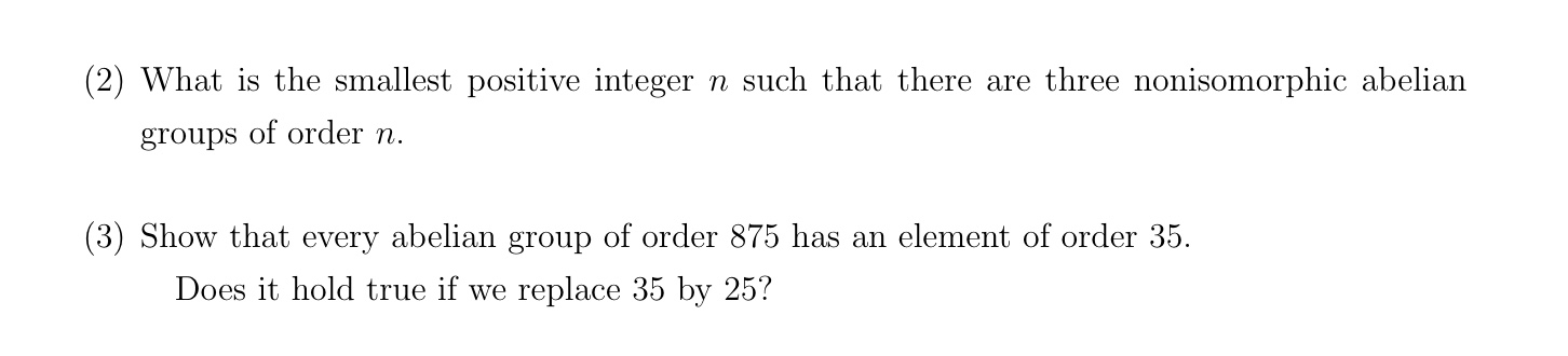 Solved (2) ﻿What is the smallest positive integer \( ﻿n \) | Chegg.com