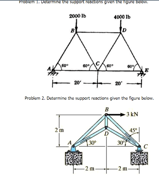 Solved Problem 1. Determine the support reactions given the | Chegg.com