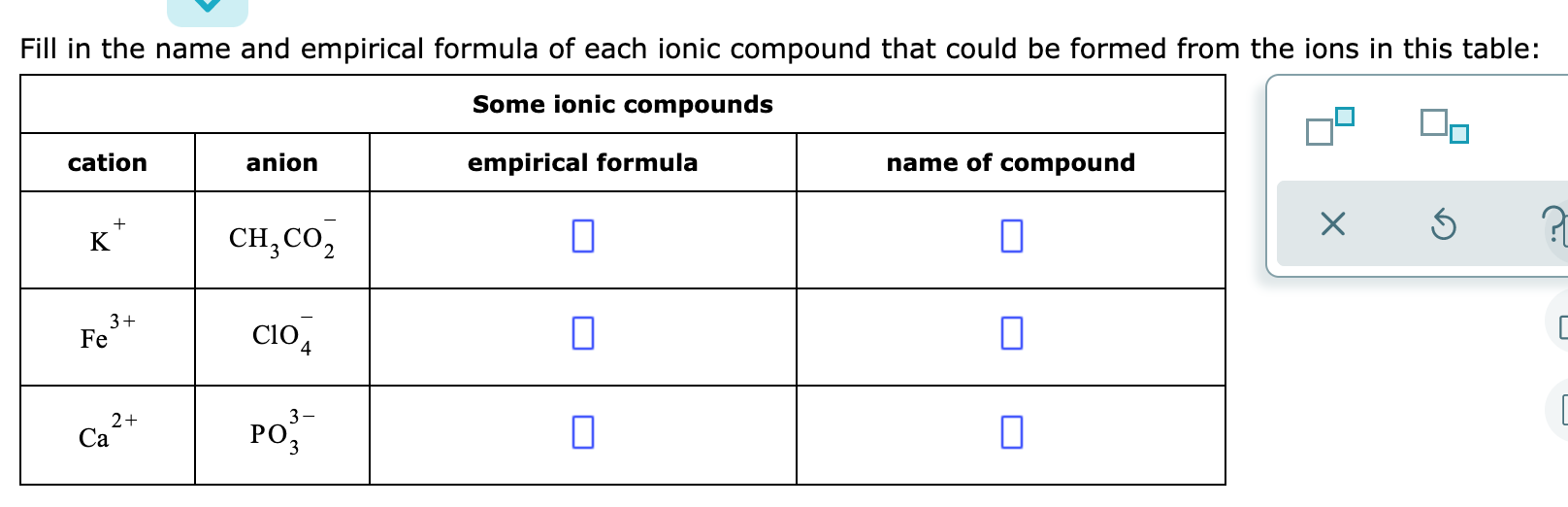 Solved Sort the molecular compounds in the table into groups | Chegg.com