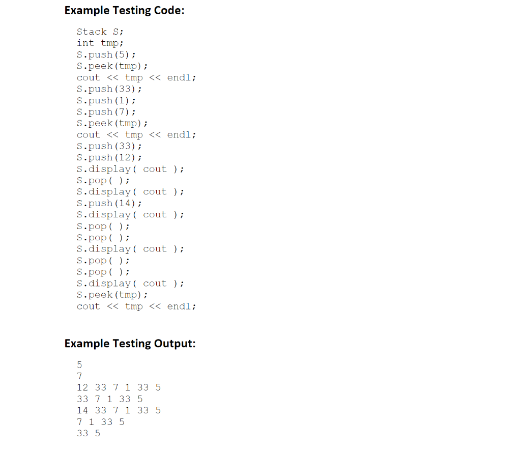 Solved write a program that implements a stack derived from | Chegg.com