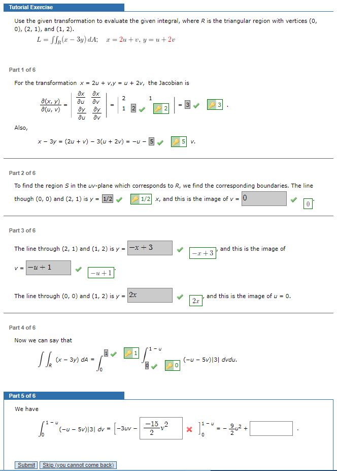 Solved Tutorial Exercise Use the given transformation to | Chegg.com Solved Tutorial Exercise Use the given transformation to | Chegg.com