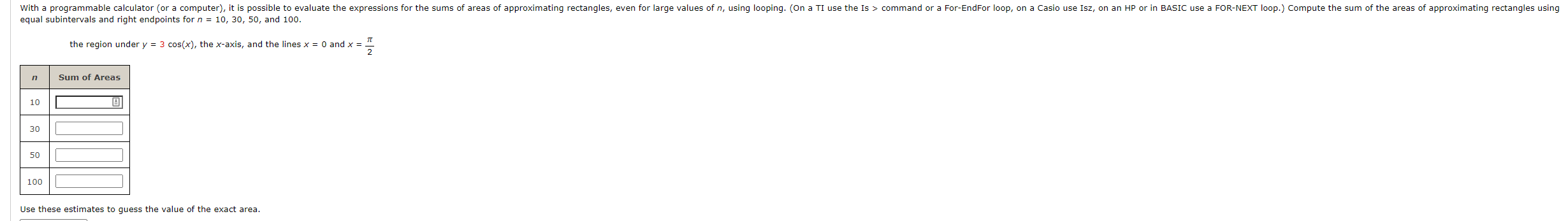Solved equal subintervals and right endpoints for | Chegg.com