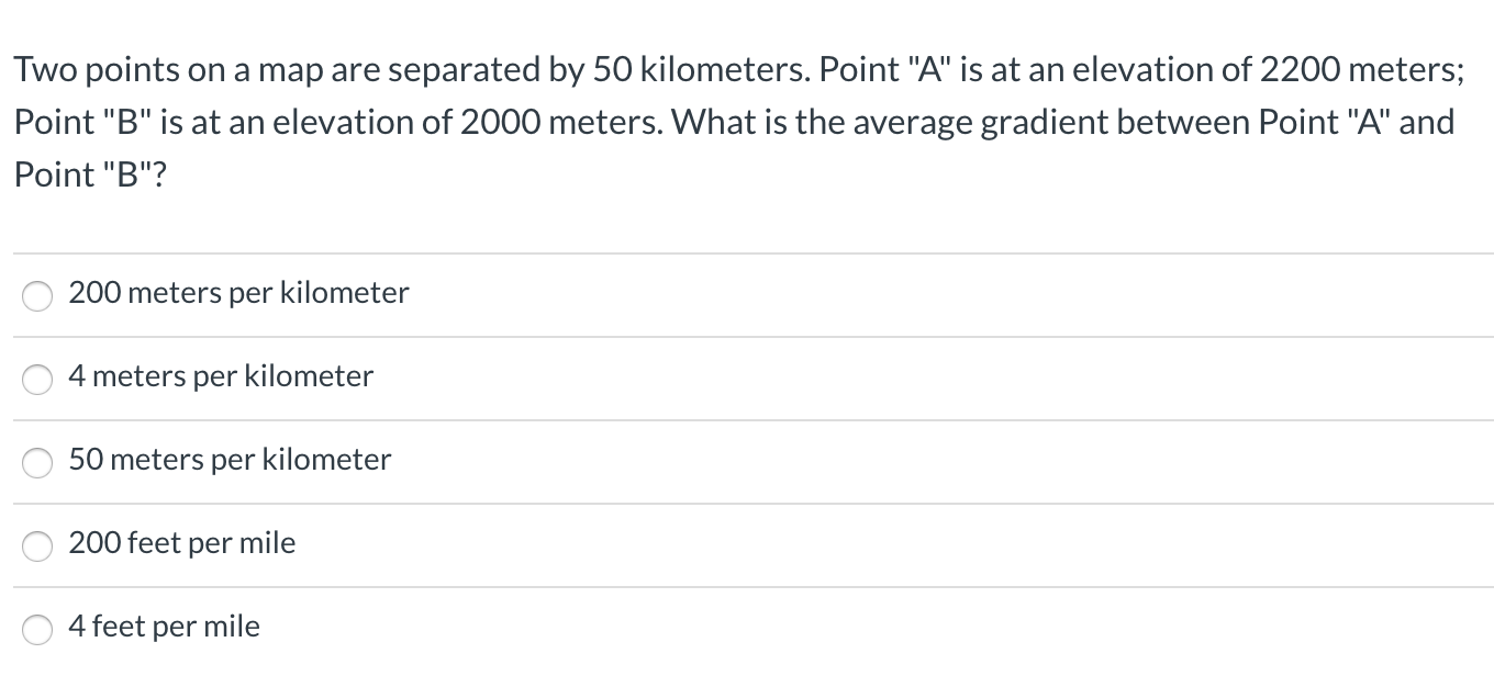 Solved Two points on a map are separated by 50 kilometers. | Chegg.com