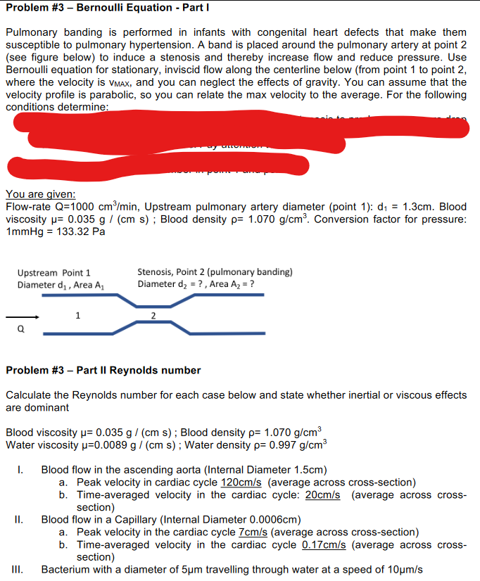 Solved Problem \#3 - Bernoulli Equation - Part I Pulmonary | Chegg.com