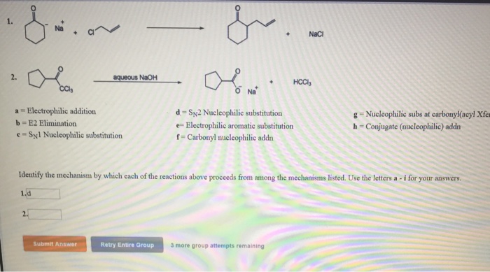 Solved NaBH CN a Electrophilic addition d SN2 Nucleophilic | Chegg.com