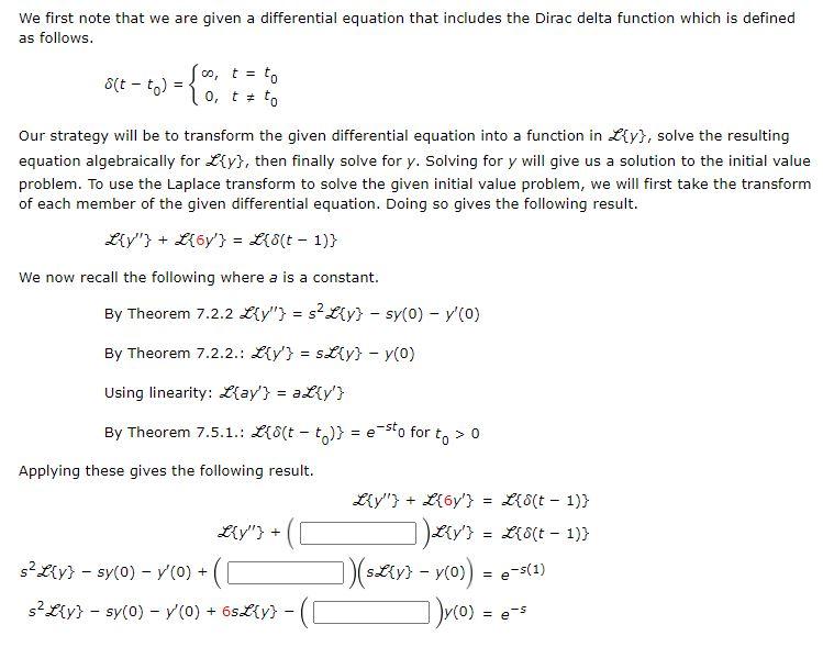 Solved We first note that we are given a differential | Chegg.com