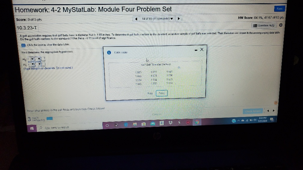 Solved Homework: 4-2 MyStatLab: Module Four Problem Set Do | Chegg.com