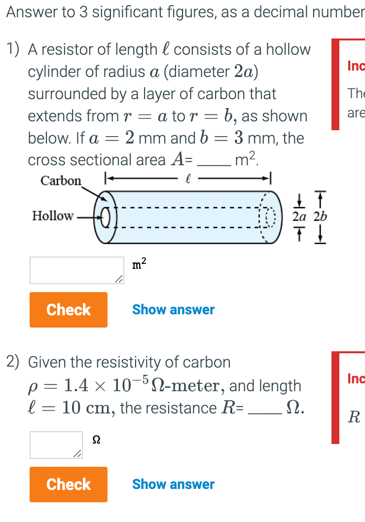 Solved Answer to 3 significant figures, as a decimal number | Chegg.com