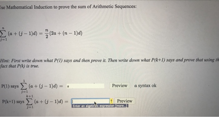 Solved se Mathematical Induction to prove the sum of | Chegg.com