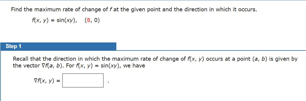 Solved Find the maximum rate of change of f at the given | Chegg.com