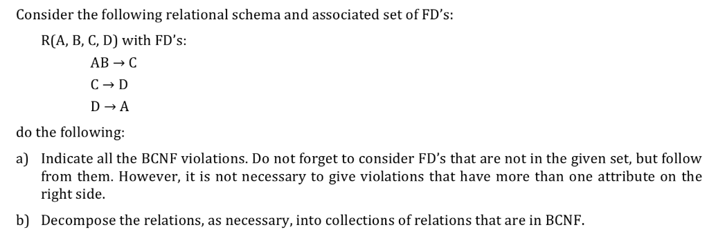 Solved Consider the following relational schema and | Chegg.com