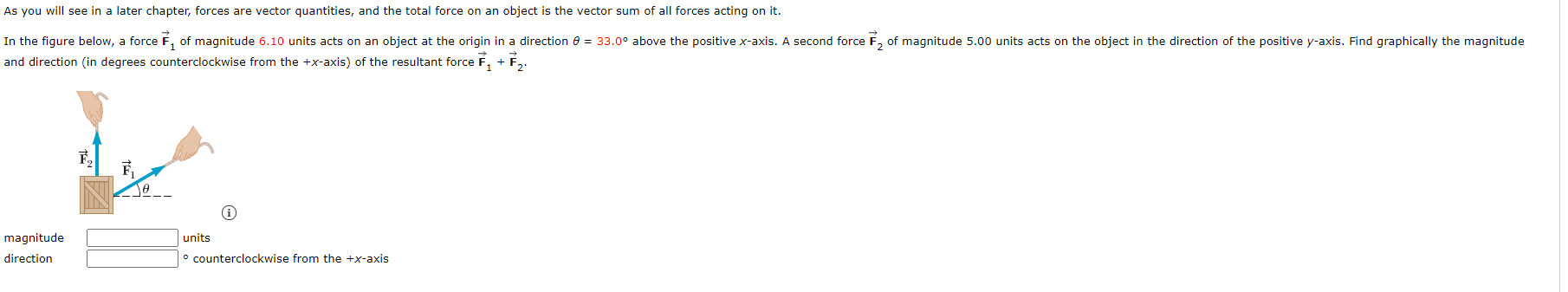 Solved As you will see in a later chapter, forces are vector | Chegg.com
