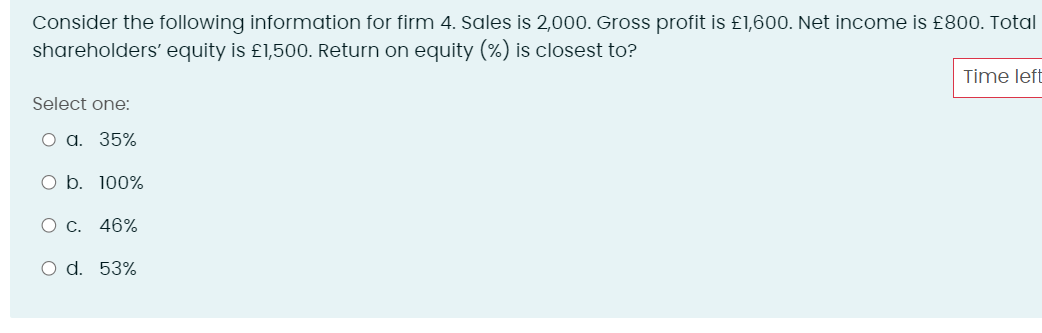 Solved Consider the following information for firm 4. ﻿Sales | Chegg.com